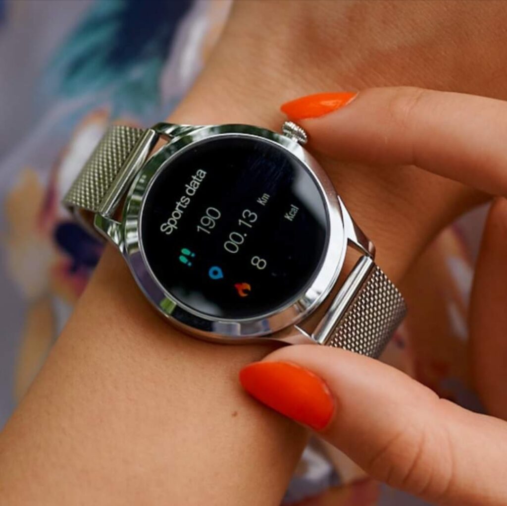 Smartwatch damski KW10 Pro - złoty, srebrny zegarek damski, sklep Xiaomi